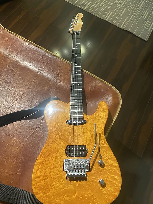 Warmoth Tele Birdseye Maple - Amber | Reverb