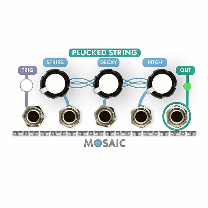 Mosaic 1U Plucked String Physical Modeling Voice Module | Reverb