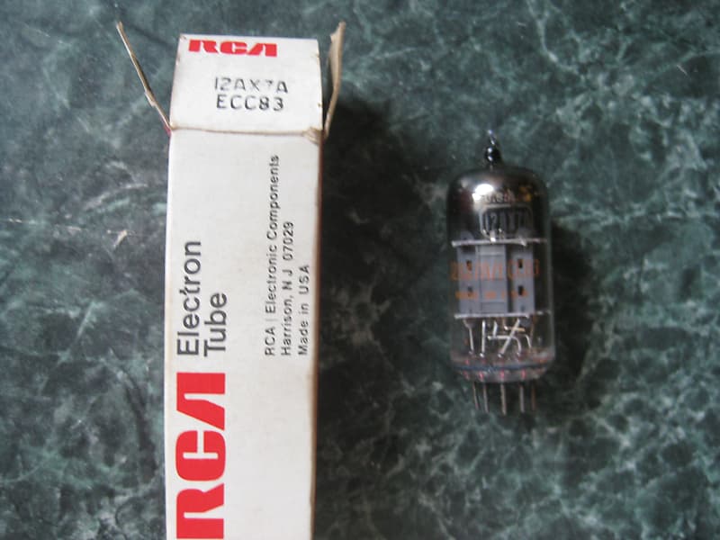 RCA 12AX7A brand new, original box. Short grey plates | Reverb