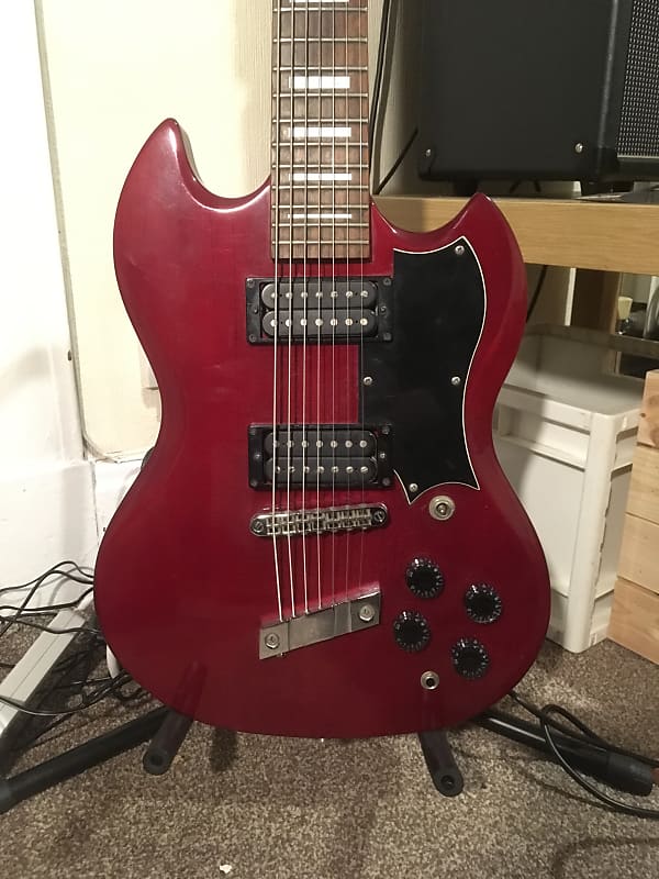DeArmond (Guild) 7 string SG S-67 Red | Reverb UK