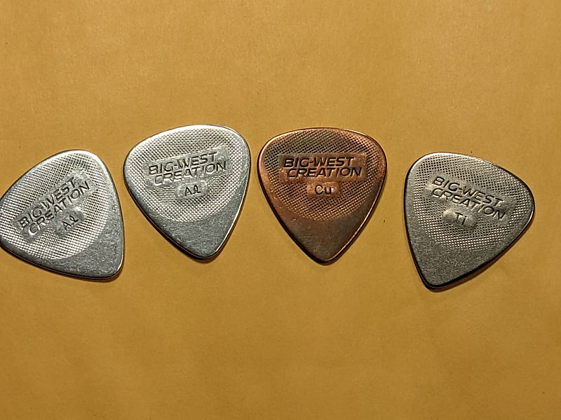Big West Creation BWC Pick Aluminum Copper Titanium | Reverb
