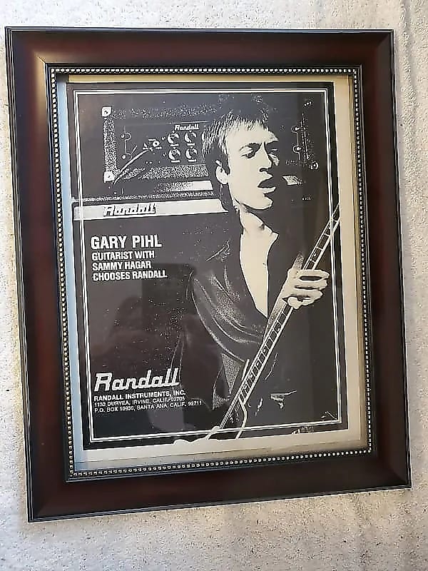 1978 Randall Instruments Promotional Ad Framed Gary Pihl | Reverb