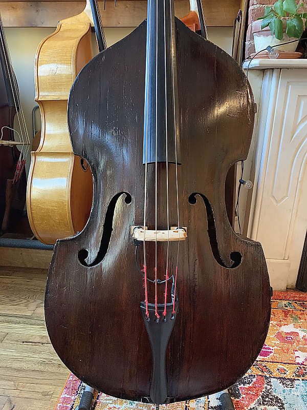 19th Century Tyrolean flatback bass w/ neck block | Reverb