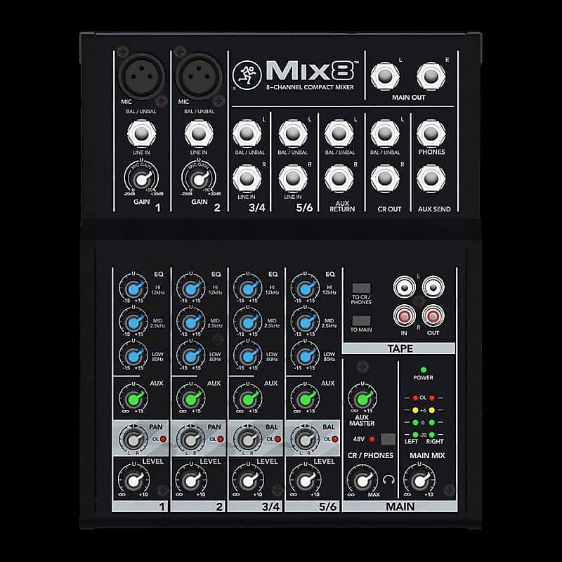 Mackie Mix8 8-channel Compact Mixer | Reverb