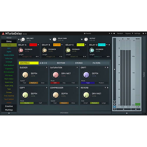 MeldaProduction MTurboDelay with 40 Delay Software Plug-Ins | Reverb