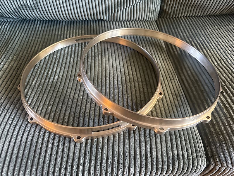 DW True Cast Solid Bronze 14” Ten Hole Snare Hoops | Reverb