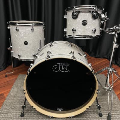 DW Drums Performance Series Maple 3pc White Marine Pearl Kit | Reverb