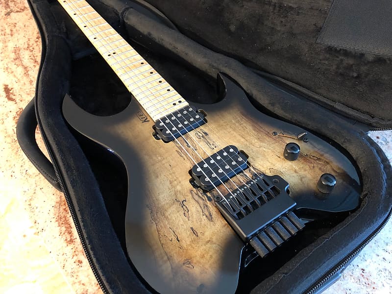Kiesel Vader V6X (HEADLESS) Spalted Maple Black Burst. 5 | Reverb