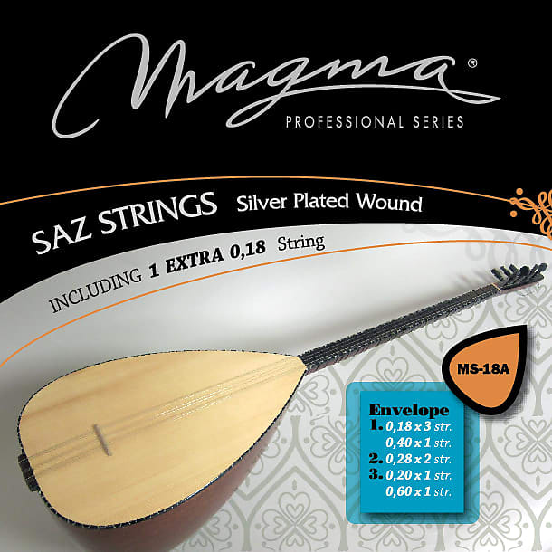 Magma SAZ 7 Strings Silver Plated Wound Set (MS-18A) | Reverb