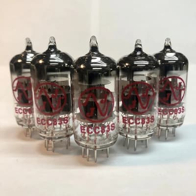 JJ Electronic - Ruby 5 Pack ECC83S / 12AX7 ACZ HG | Reverb Canada