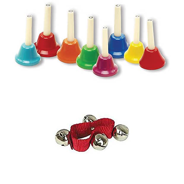 8 Note Handbell Set with Red Wrist Bell | Reverb