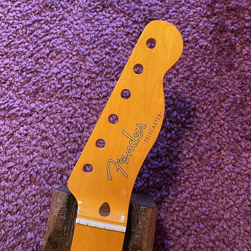 Fender Telecaster Neck - Amber | Reverb