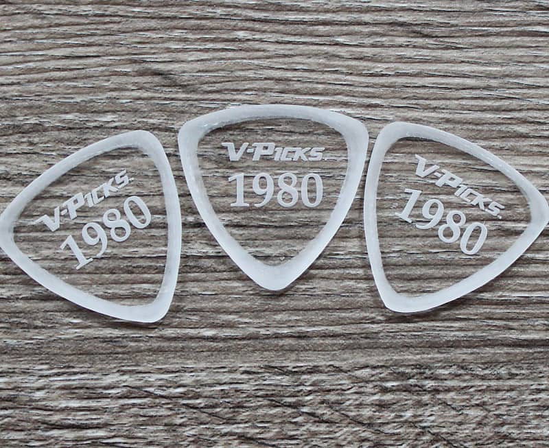 V-Picks 1980 Unbuffed Custom Guitar Pick 2.75mm 3-Pack | Reverb