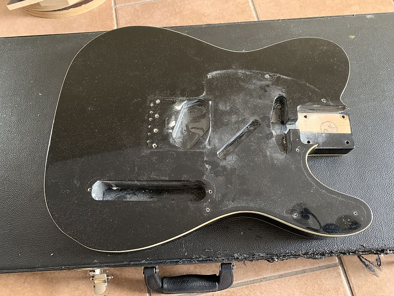 Fender Telecaster Custom Body 1963 Black with white binding | Reverb