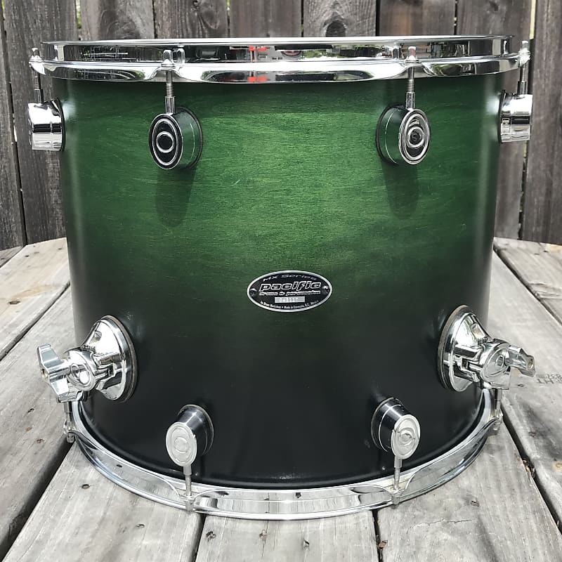 PDP 14”x16” MX Floor Tom Satin Emerald Green Fade | Reverb