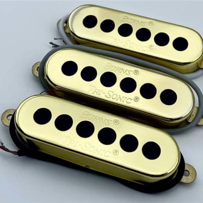 Burns Alnico V Tri-Sonic Single Coil Pickup Set Neck Middle | Reverb