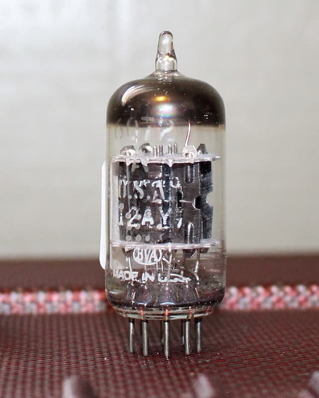 GE 6072 A 12AY7 TIGHT BALANCE BLACK PLATE HALO GETTER TEST | Reverb