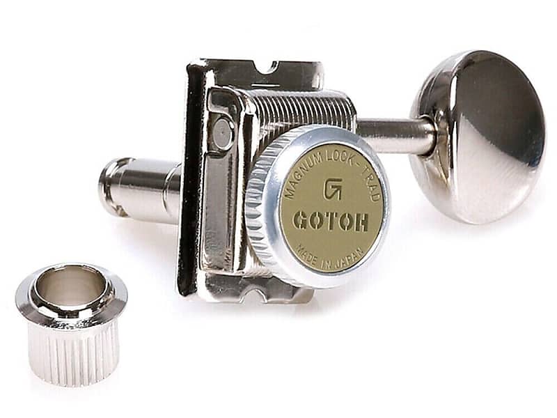 NEW Gotoh 6 In Line Locking TUNERS Staggered, Nickel, | Reverb