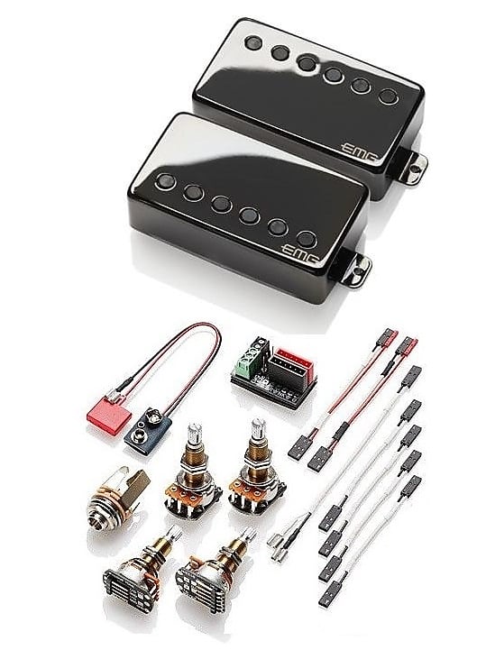 EMG JH SET JAMES HETFIELD BLACK CHROME HUMBUCKER SET 49mm | Reverb