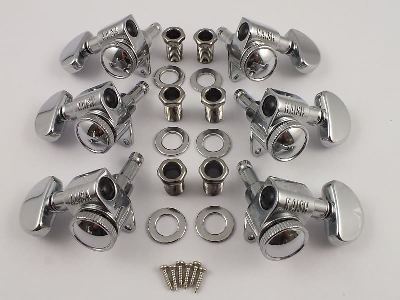 Chrome Locking Machine Heads 3 a-side Grover style for Gibson | Reverb