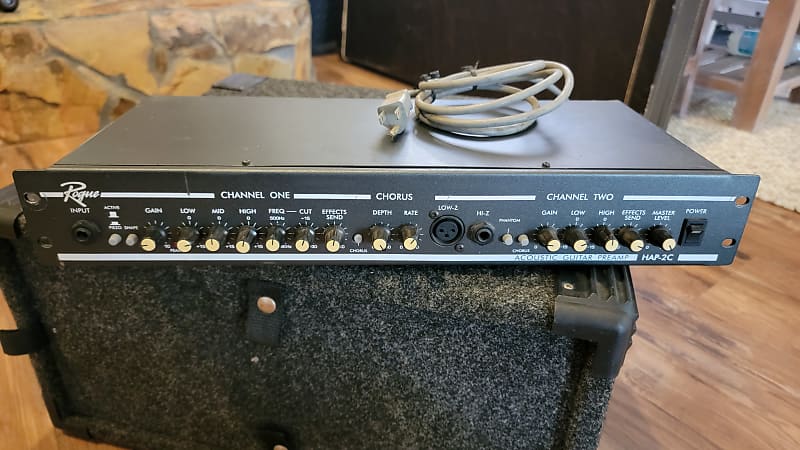 Rogue HAP-2C Acoustic Guitar Preamp Chorus 2 Channel Rack | Reverb