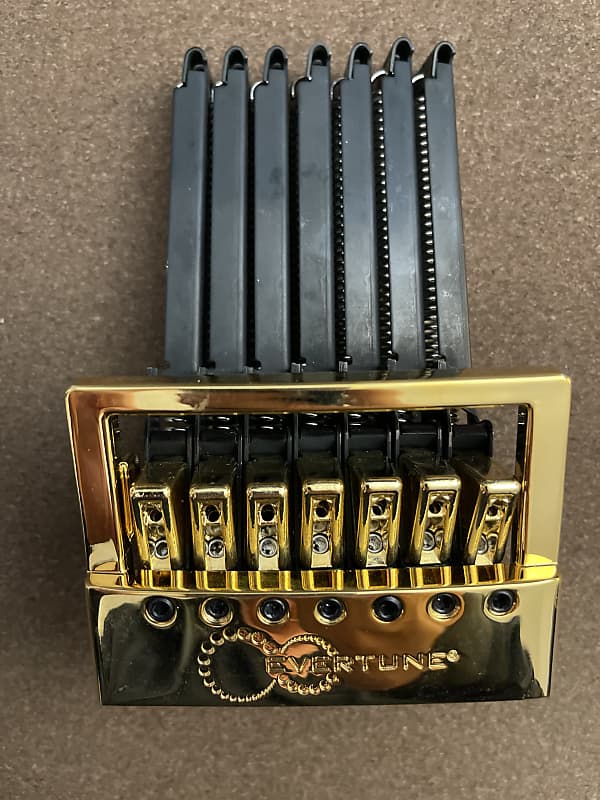 Evertune 7 string F style bridge Gold | Reverb