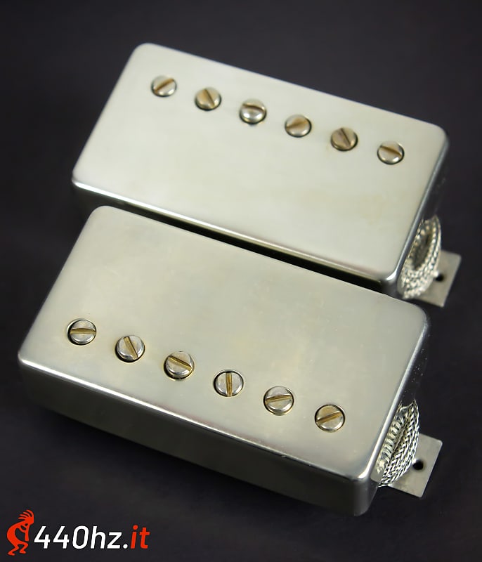 Ron Ellis Pickups 60s Bette Humbucker Set Aged Nickel - '60s | Reverb