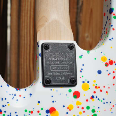 Schecter USA CUSTOM SHOP Model-T Neon Skittles 4-String | Reverb