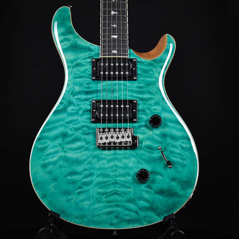 PRS SE Custom 24 Quilted Turquoise (CTIF048563) | Reverb