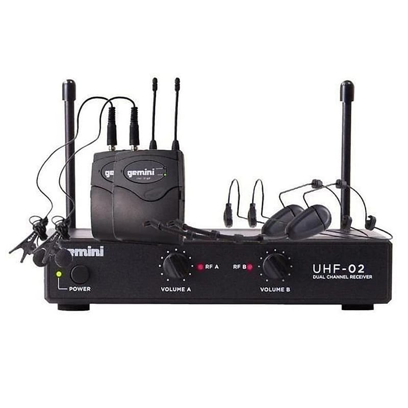 Gemini UHF-02HL-S34 Dual Channel UHF Wireless | Reverb