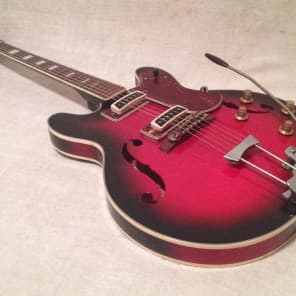 Vintage 1960's Aria Conrad Redburst Hollowbody Electric | Reverb