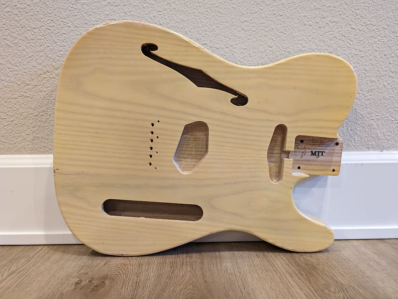 MJT VTL Hybrid Tele Thinline Body Blond Telecaster Style | Reverb