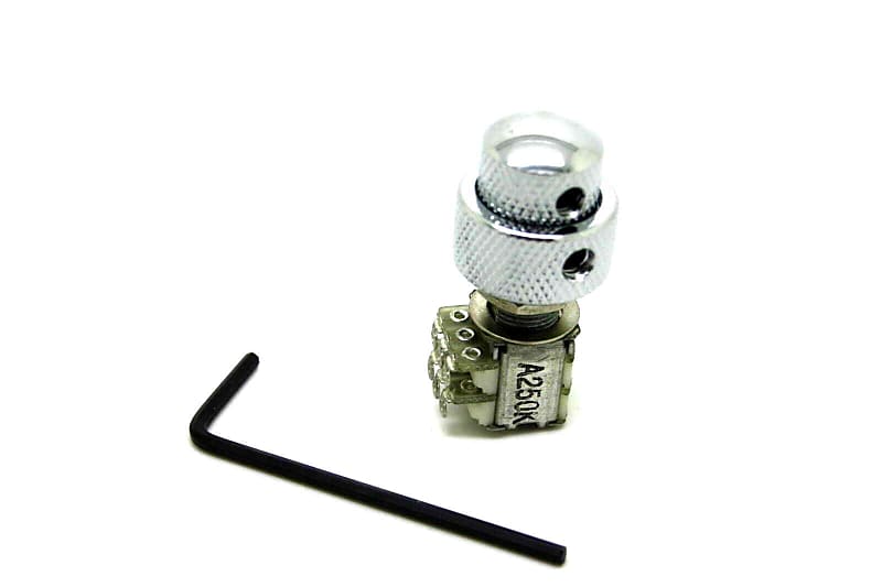 DUAL CONCENTRIC POTENTIOMETER 250K LOGARITHMIC WITH CHROME | Reverb