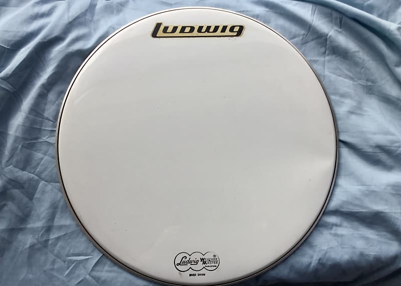 Ludwig 18" logo bass drum head 1960's | Reverb