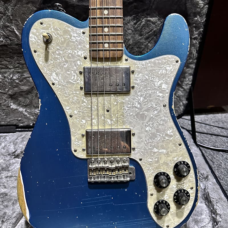 MJT Telecaster Deluxe - Mid/Late 2010’s - Blue sparkle Relic | Reverb