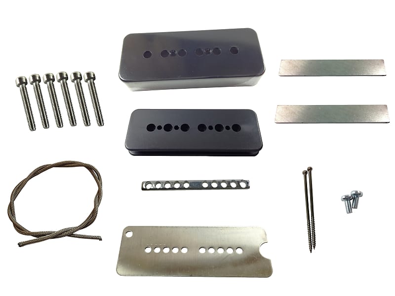 Soapbar P90 pickup build kit - 52mm (bridge) / Black / Alnico | Reverb