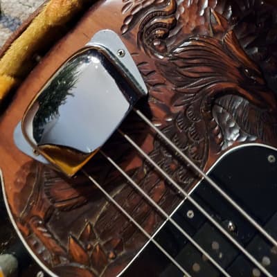 Rare Carved Eagle Univox Bass 1976 Bi-Centennial Custom! | Reverb