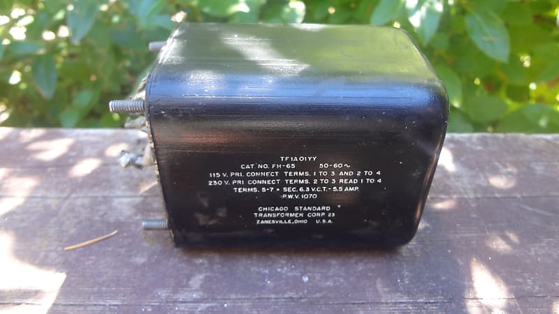 Chicago Potted Filament Transformer TFIA01YY 5.5 a, 6.3v. | Reverb