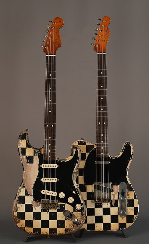 Fender Stratocaster Telecaster Checkerboard MB van Trigt | Reverb