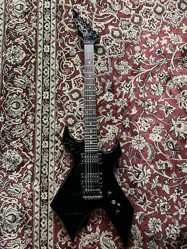 B.C Rich Platinum Series Warlock 1989 Black Reverse Headstock | Reverb