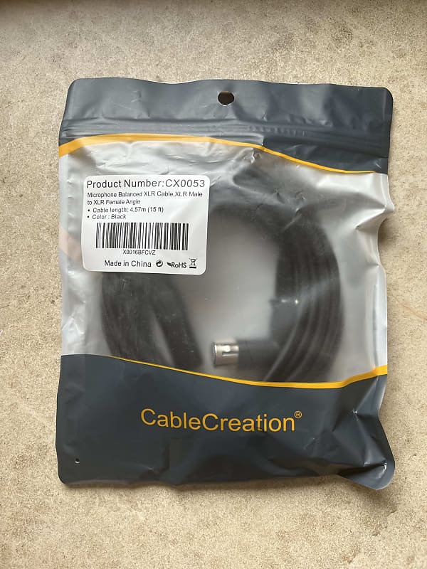 Cable Creation 15' XLR RIGHT ANGLE | Reverb