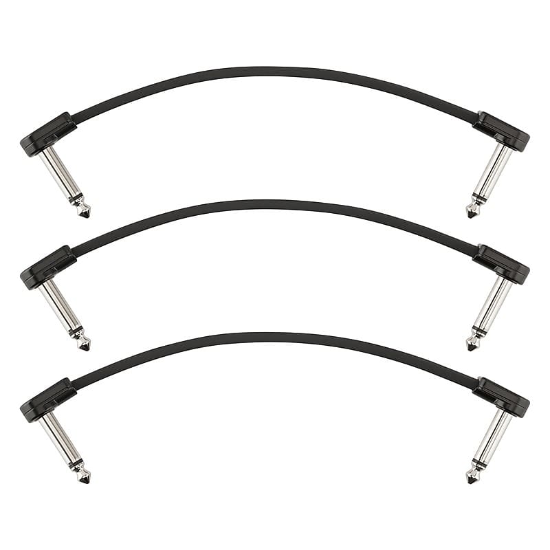 Fender Blockchain 6in Patch Cable, 3-pack, Angle/Angle | Reverb