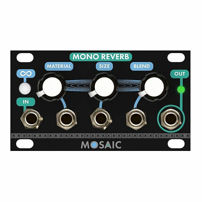 Mosaic 1U Mono Reverb DSP Reverb Effect Module (black) | Reverb