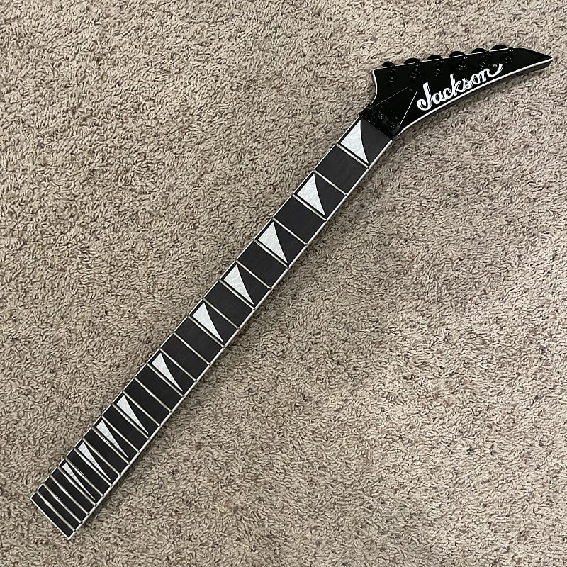 Jackson Loaded JS34 Neck; Black w White Binding; Original | Reverb