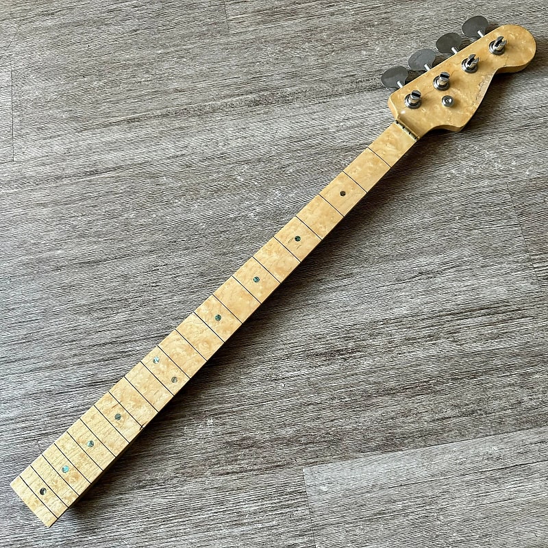 Warmoth Jazz Bass Birdseye Maple Fretless Neck | Reverb Canada