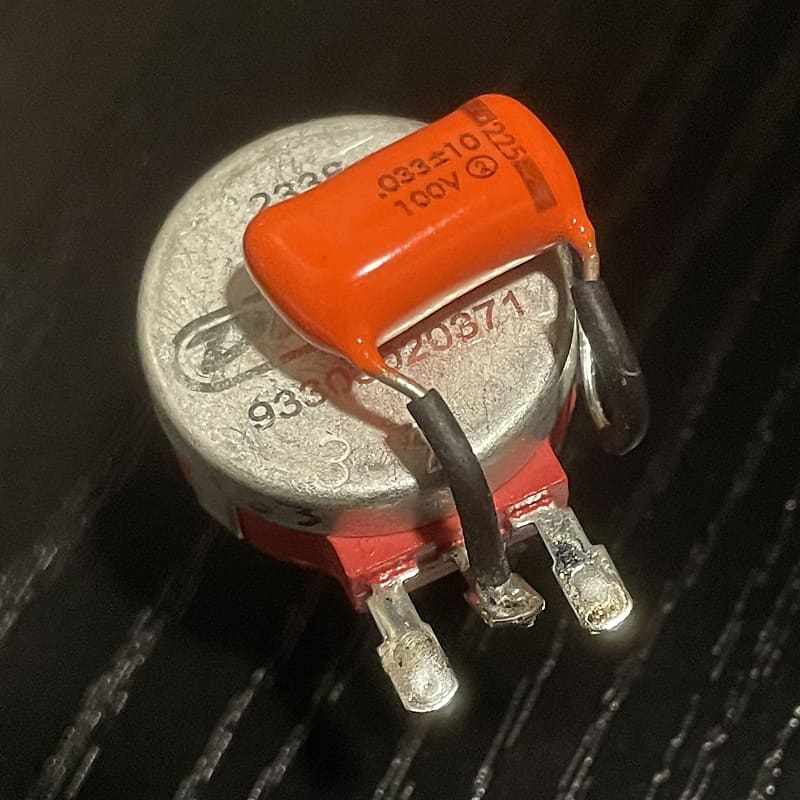 Dunlop Super Pot 500K Custom Modern Tone Pot W/ .033uf Orange | Reverb