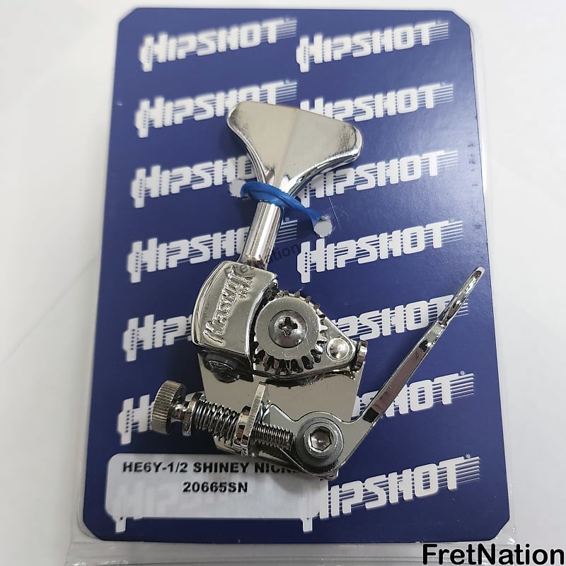 Hipshot Ultralite Bass Xtender 1/2" Y-Key Shiny Nickel HE6Y | Reverb