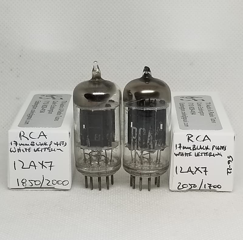 RCA 12AX7 Black Plate Matched Pair NOS ECC83 12AX7 | Reverb