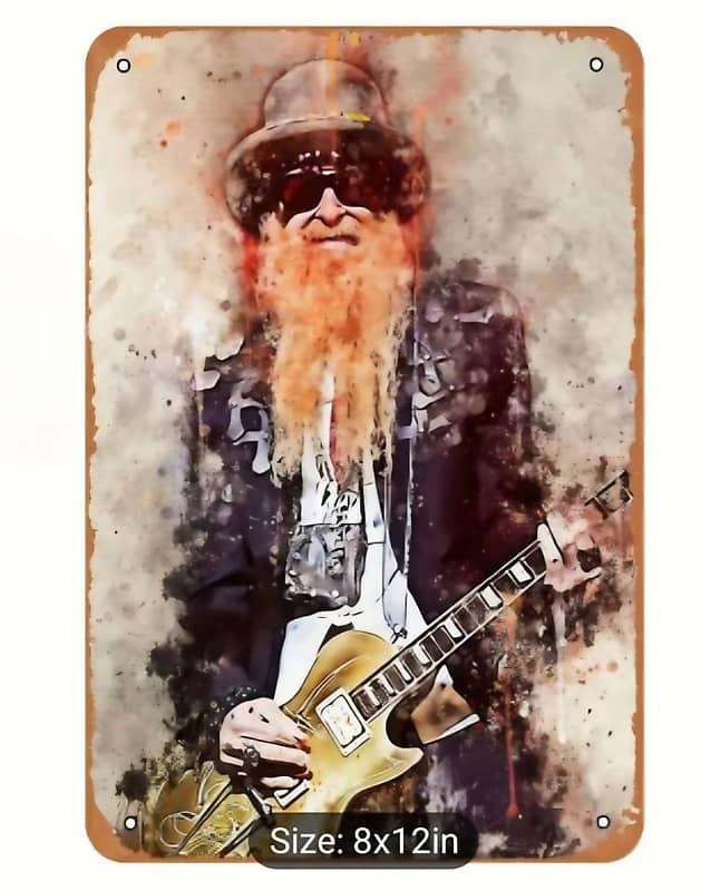 Billy Gibbons - Metal Sign | Reverb