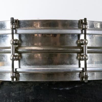 1920s Ludwig 4x14 Nickel Over Brass Dance Model Snare Drum | Reverb